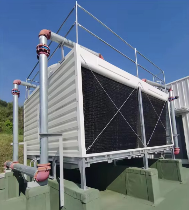 600 Ton Frp Square Cross Flow Industrial Cooling Tower single air inlet ...