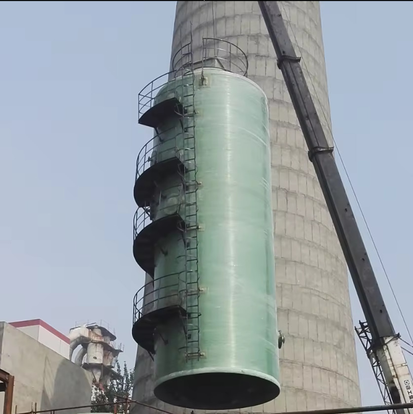 Waste Exhaust Gas Purification desulfurization Tower Frp Flue Gas ...
