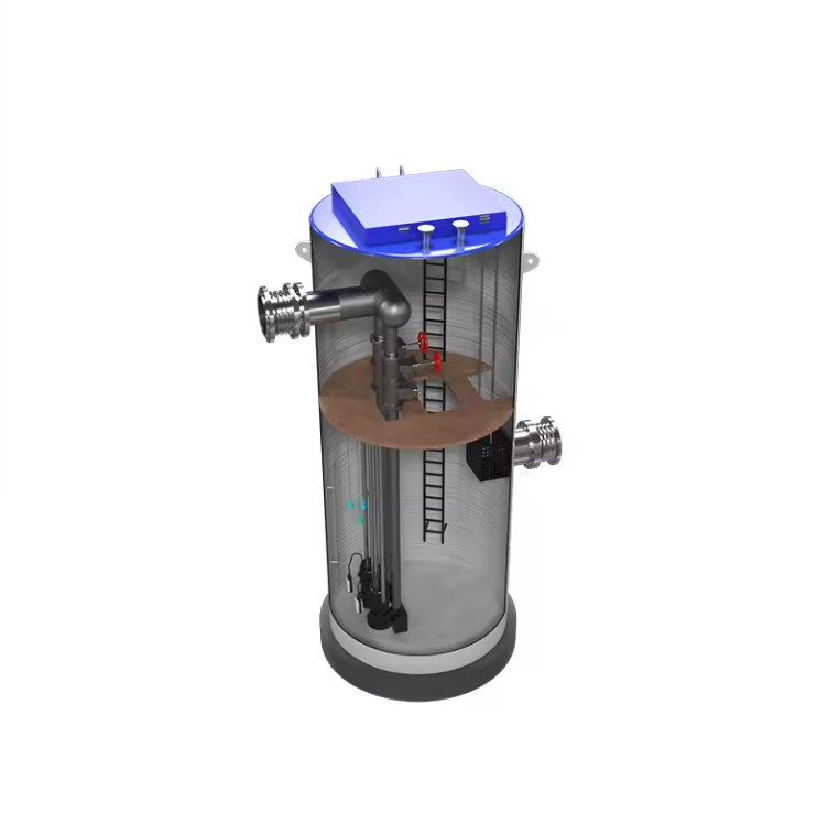 High Capacity GRP/FRP Integrated Precast Pump Station For Sewage ...