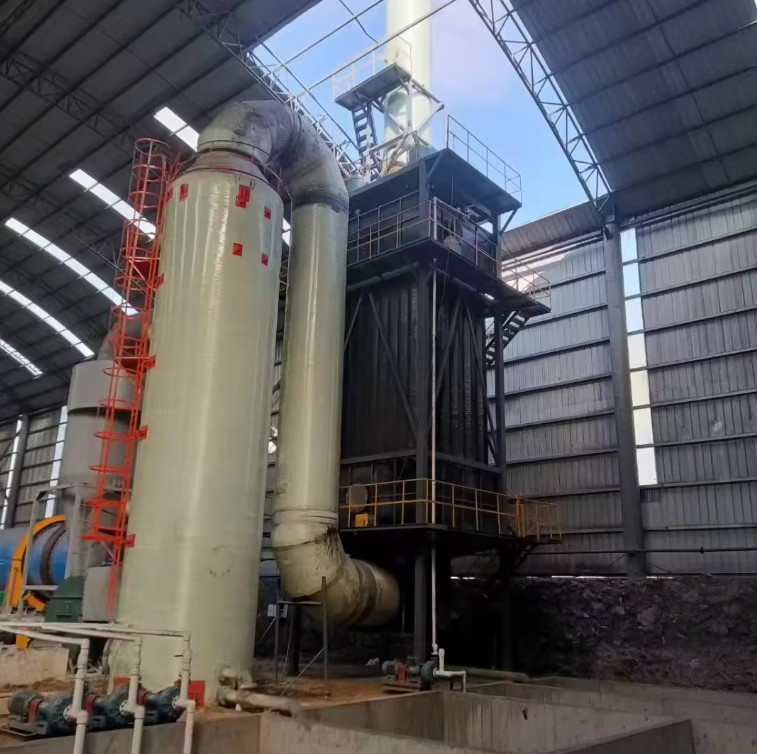 High Purification Efficiency Frp Tower / Ammonia / Acid Mist Scrubbing ...