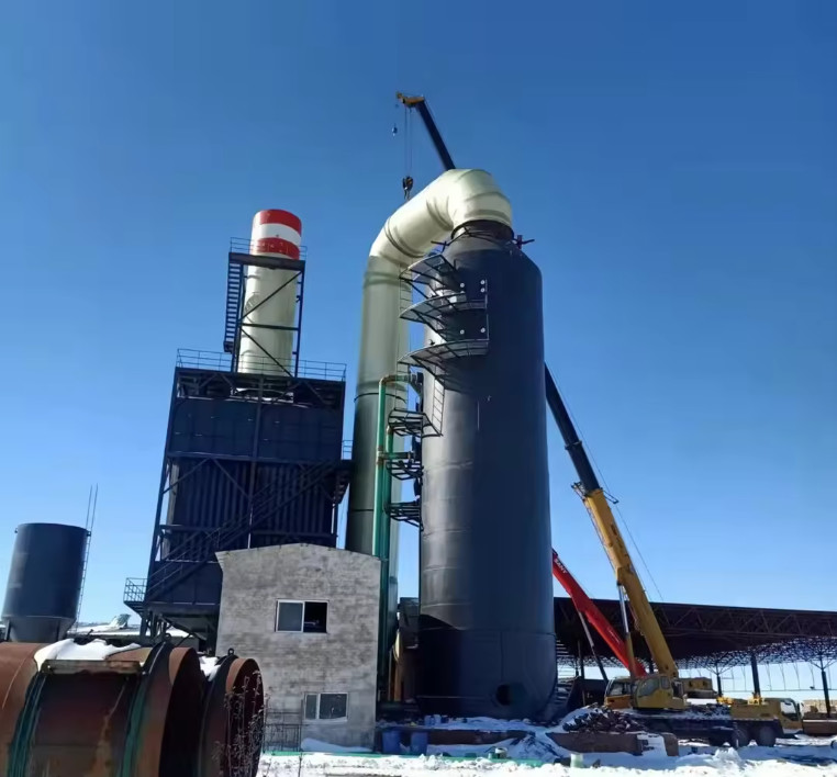 High Purification Efficiency Frp Tower / Ammonia / Acid Mist Scrubbing ...