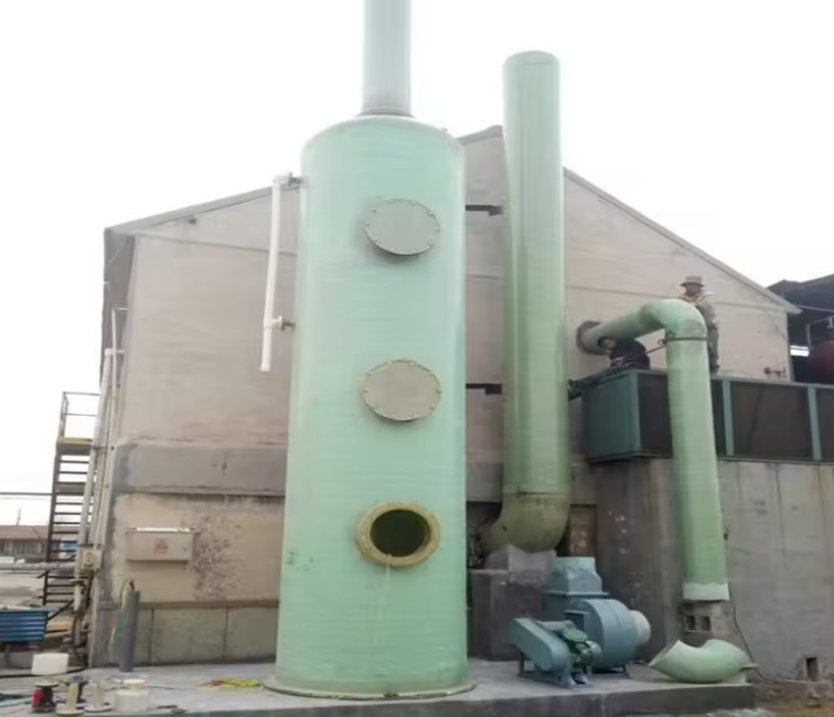 FRP Tail Gas Absorption Tower GRP Acid Mist Gas Absorption Tower ...