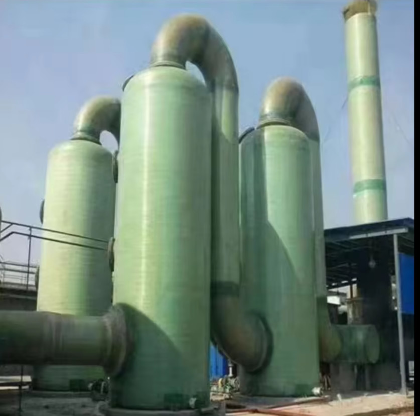 Industrial Fiberglass GRP Purification Frp Absorption Tower For Waste ...